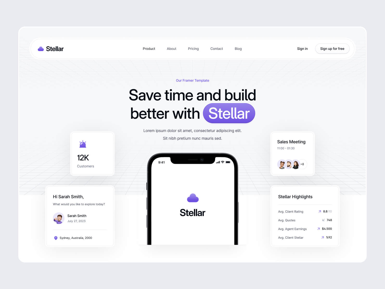 Stellar SaaS Template Template | Flowbase